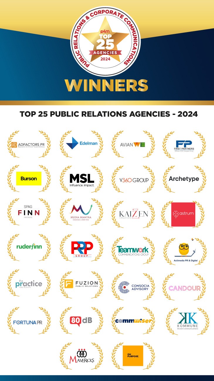 e4m unveils Top 25 Agencies List 2024